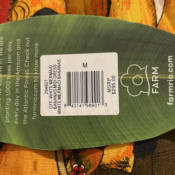 The Farm Rio | Dresses | The Farm Rio Off White Banana Mermaid Midi ...